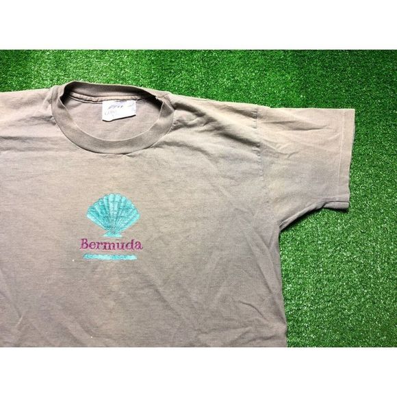 Gone Tropo | Shirts | Vintage9s Bermuda Sea Shell Mens Single Stitch ...